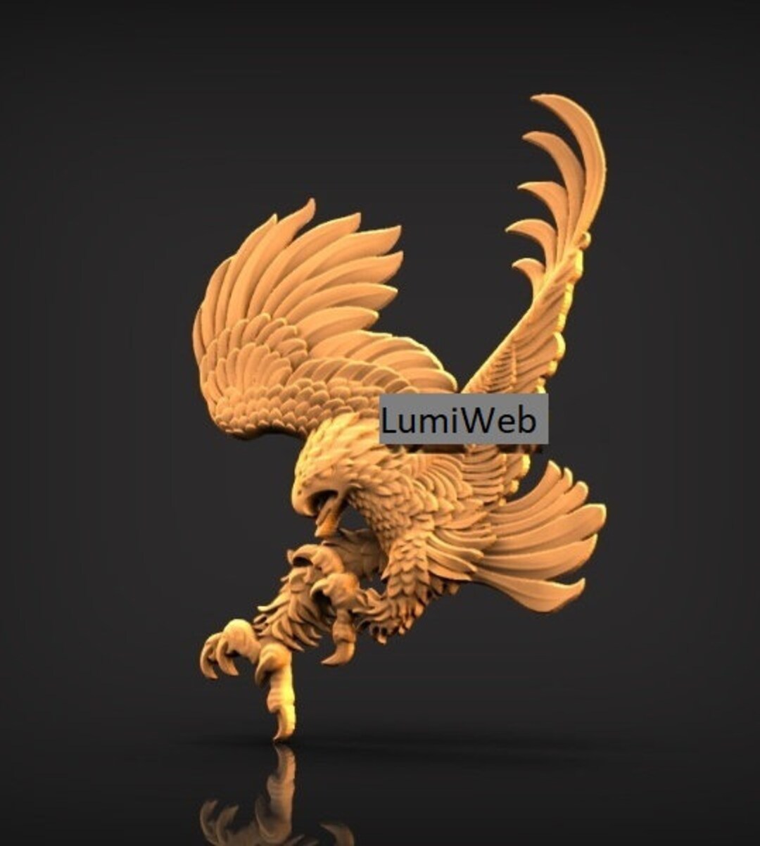 3d Stl Files,3d Eagle Model,stl for Printing,cnc Machine,artcam,3d Wall ...