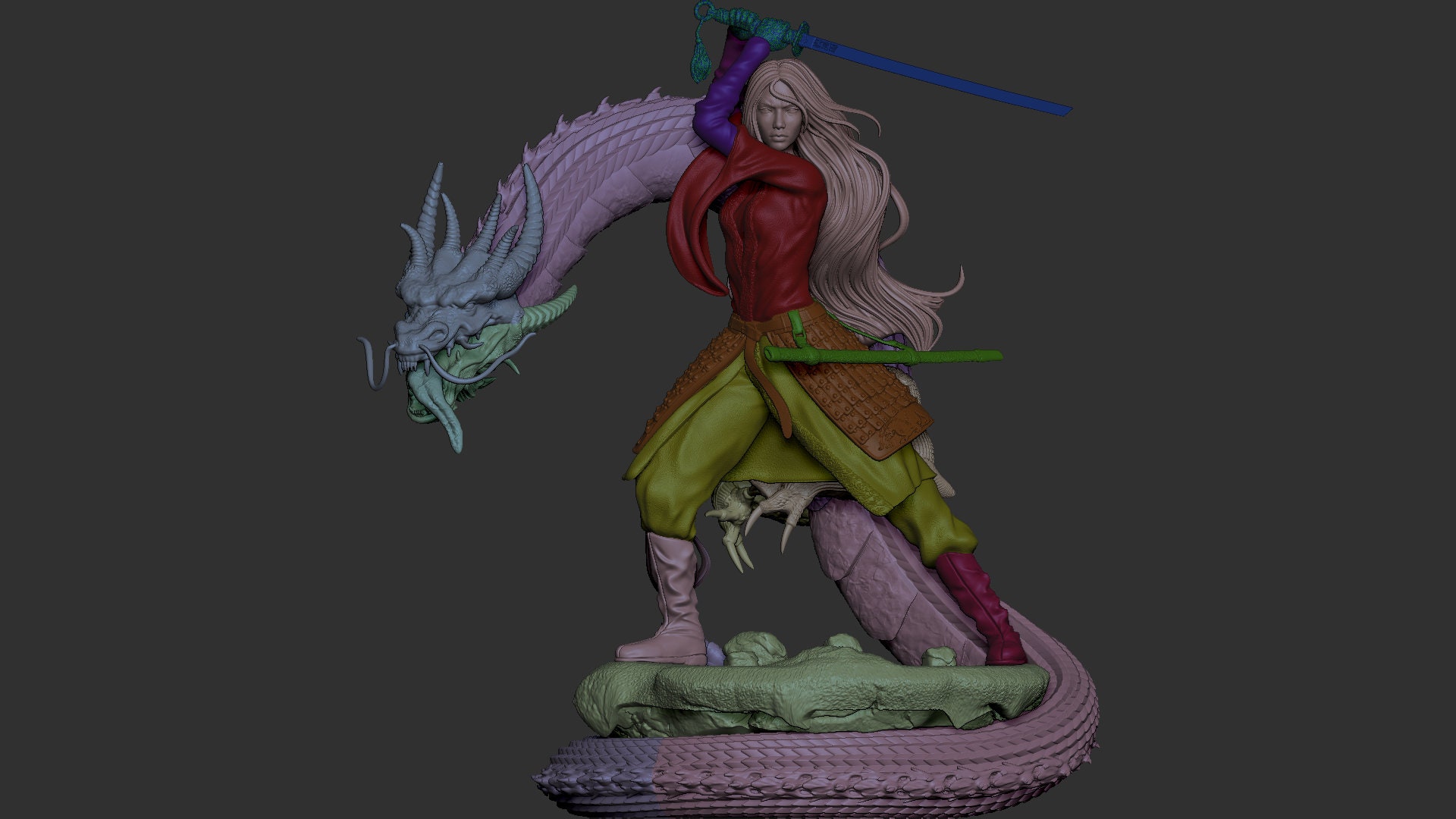 3d Stl Model,3d Warrior Woman,stl Drawing Files,digital Print,3d Stl ...