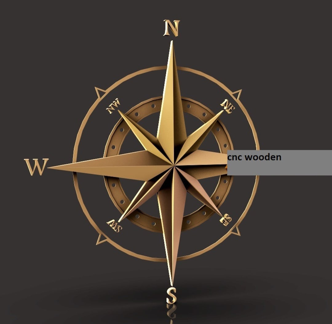 3d Compass Relief Model-3d Stl Model-cnc Machine and 3d Printer Files ...