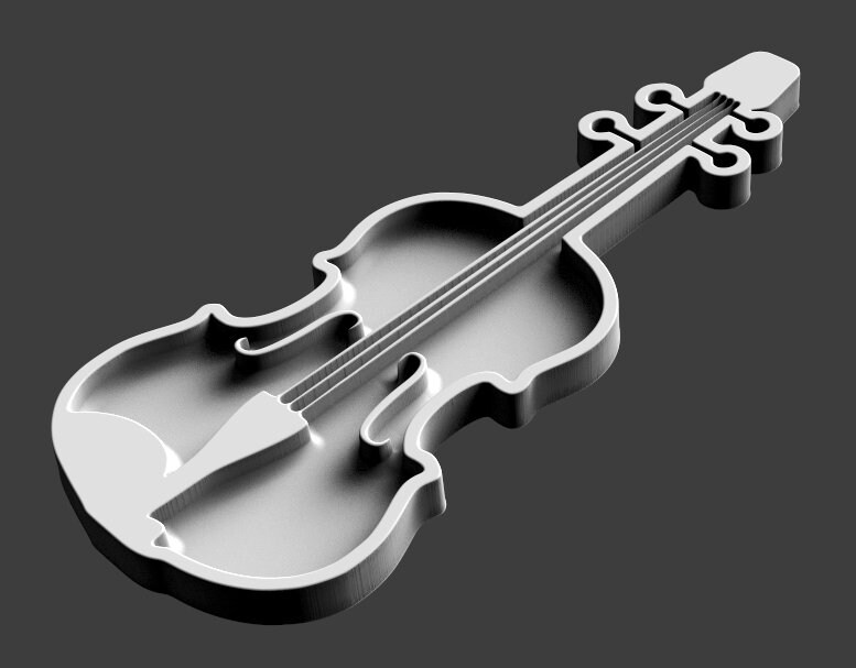 3d Stl Model,3d Violin Relief,cnc Machine,artcam,3d Printer Files,3d ...