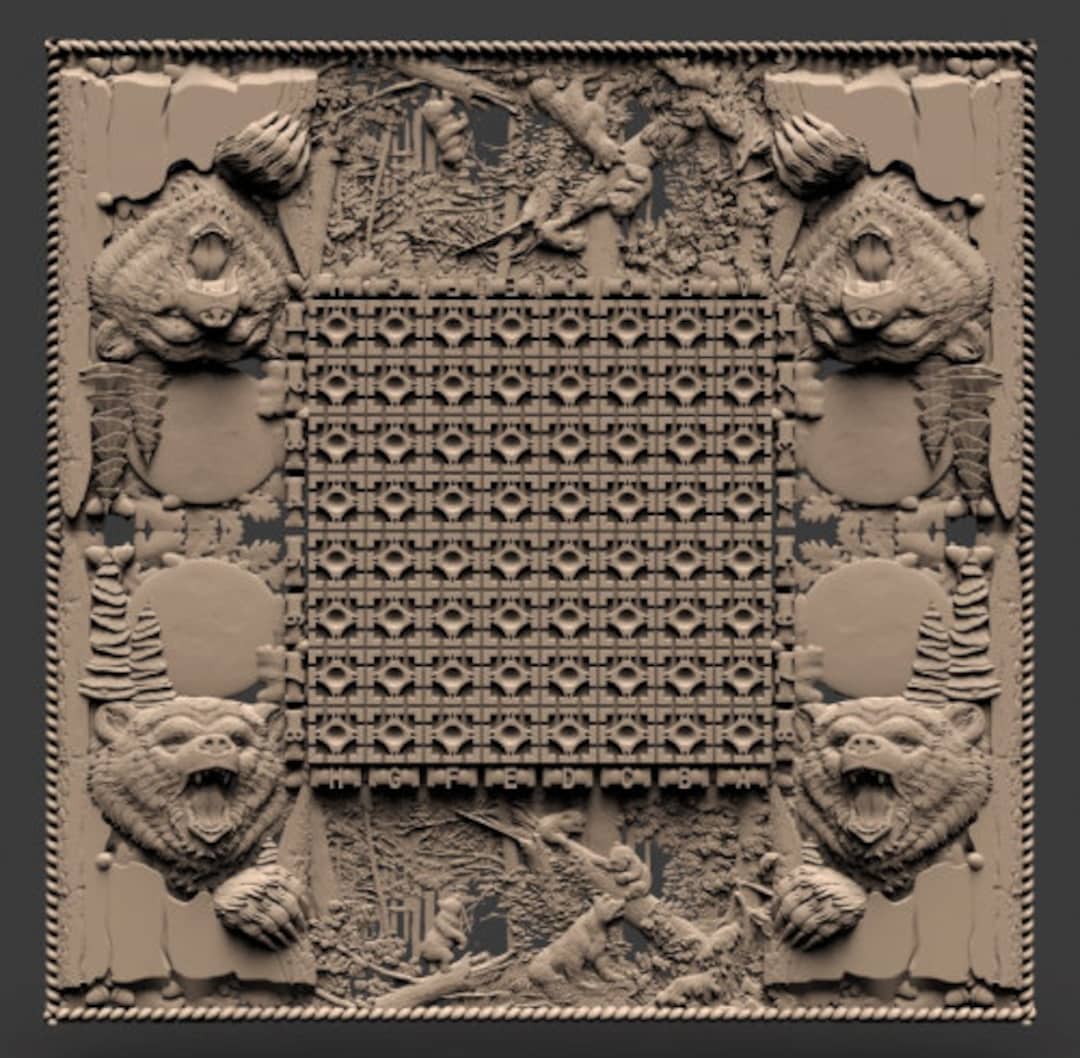 3d Chess Board Model-3d Stl Drawing Files for Cnc Machine-3d Printer ...