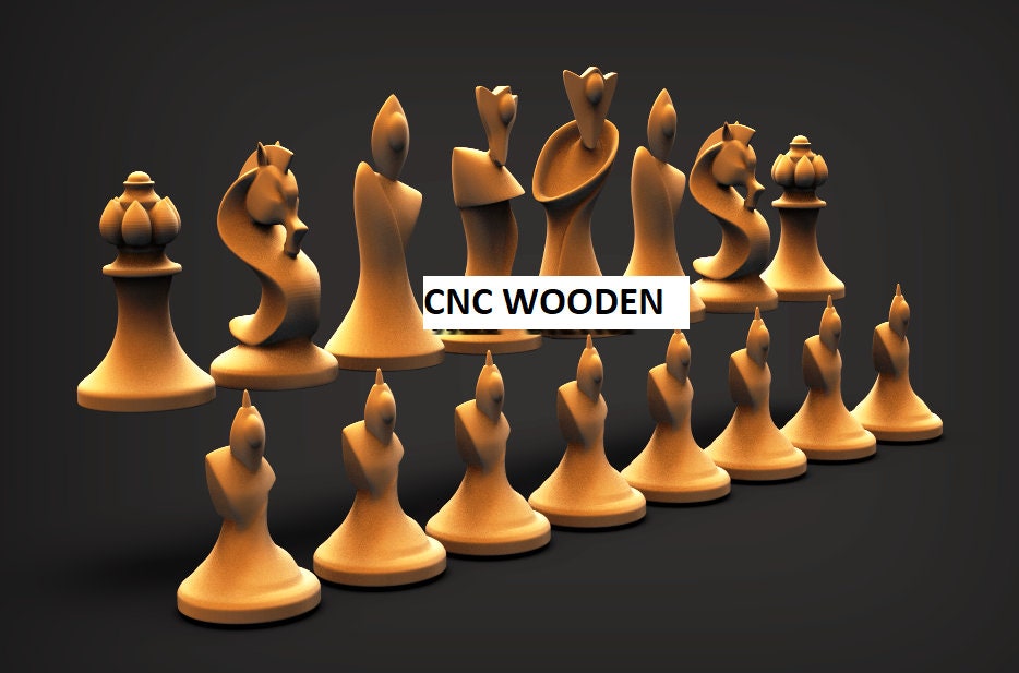 3d Chess Set,3d Stl Model,stl for Printing,3d Chess Game File for 3d ...