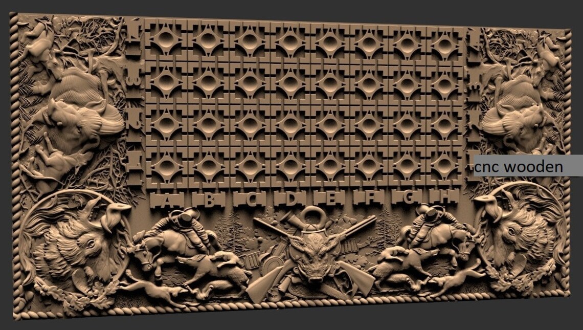 3d Chess Board Model-3d Stl Drawing Files for Cnc Machine-3d Printer-cnc Router Engraver,wood ...