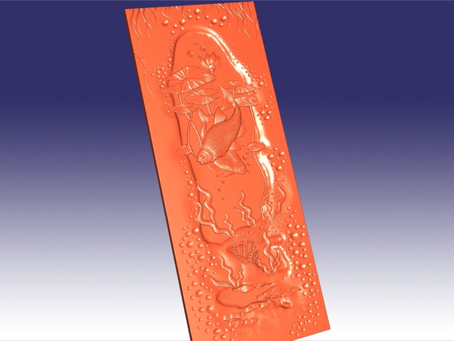 3d Fish Relief Panel Model-3d Stl Drawing Files for Cnc Machine-3d ...