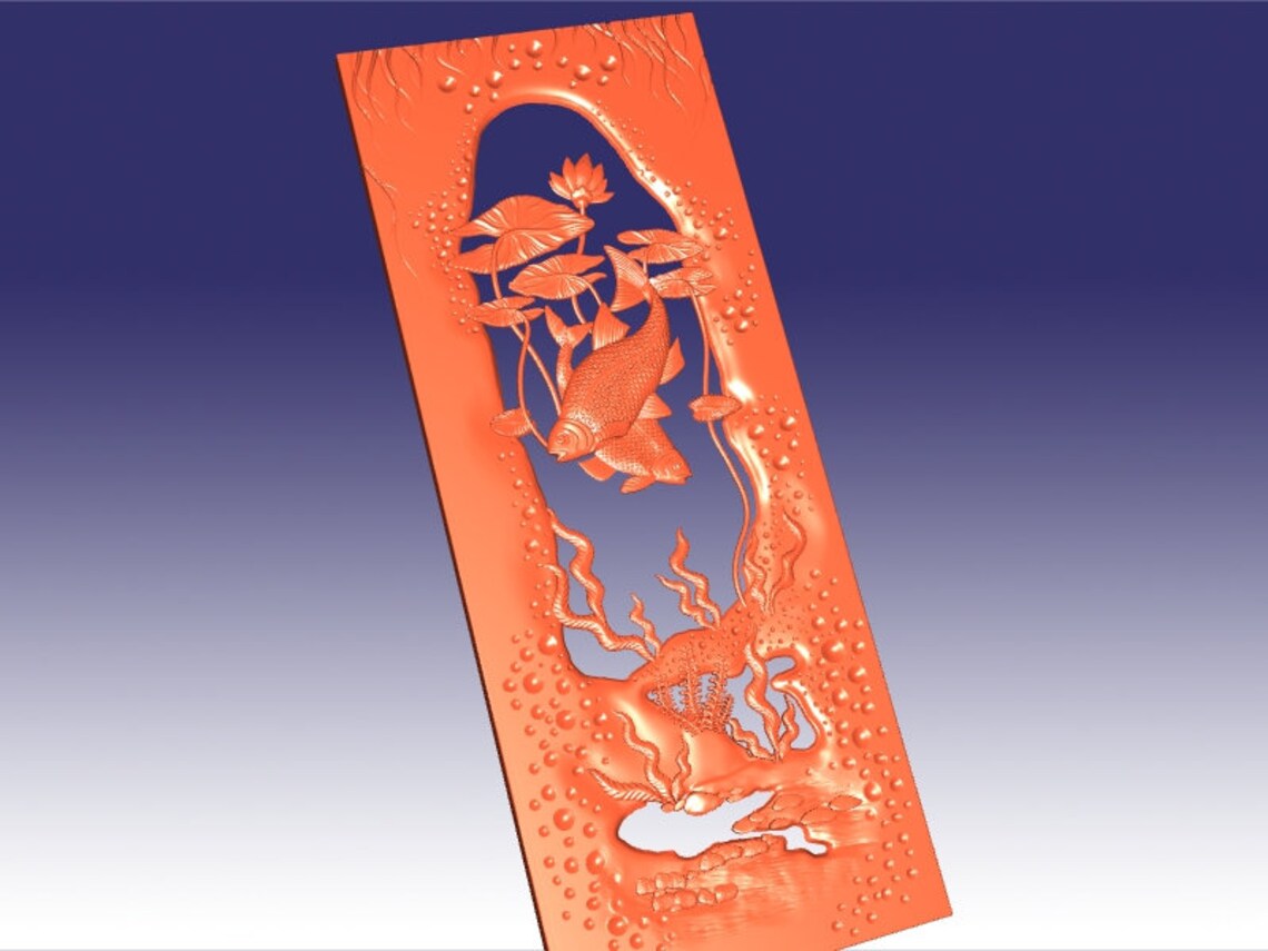 3d Fish Relief Panel Model-3d Stl Drawing Files for Cnc Machine-3d ...