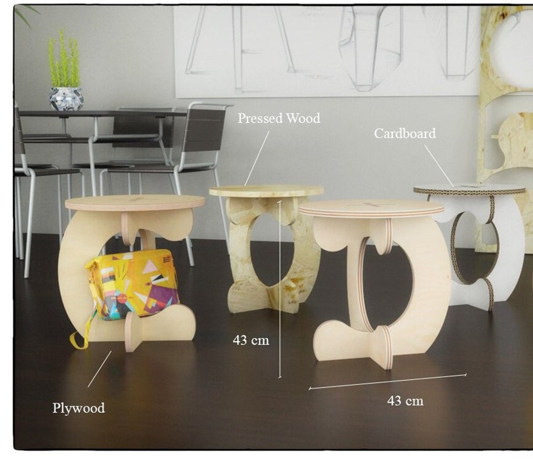 Cutting Machine Dxf Files,wood Stool Model,child Furniture,dxf and Cdr ...