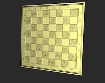 3d Chess Board Model-3d Stl Drawing Files for Cnc Machine-3d Printer-cnc Router Engraver,wood ...