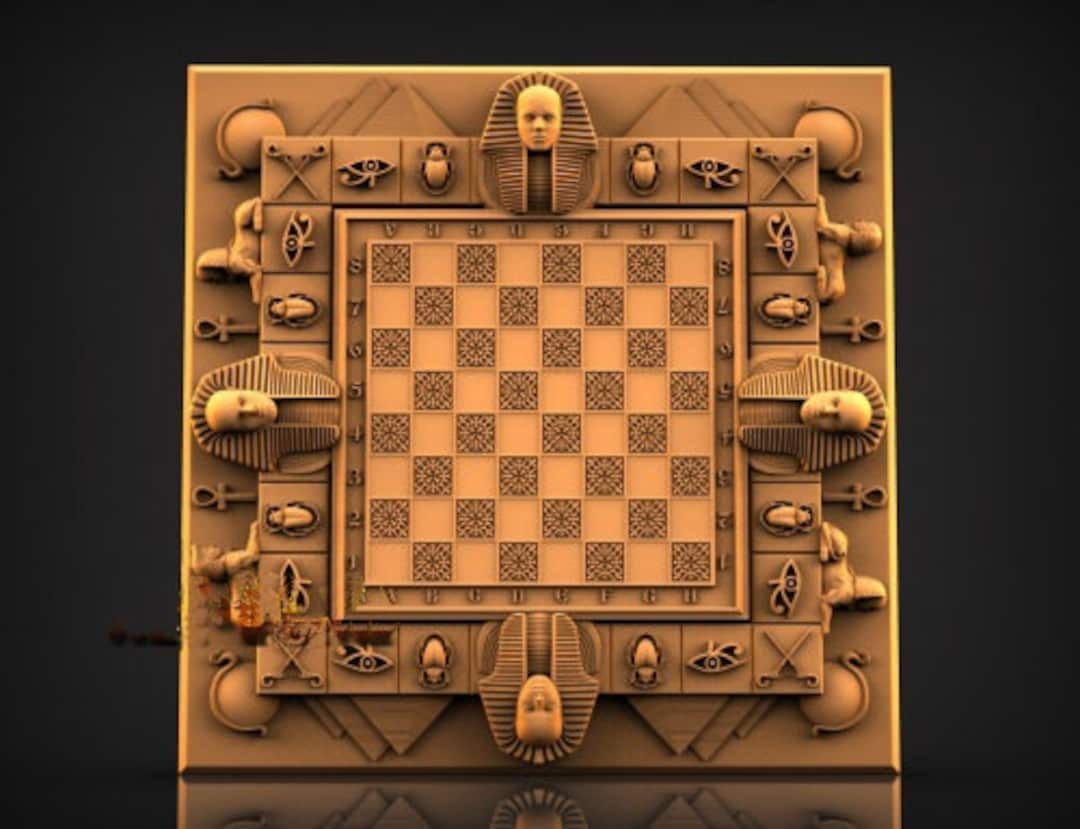 3d Chess Board Model-3d Stl Drawing Files for Cnc Machine-3d Printer-cnc Router Engraver,wood ...