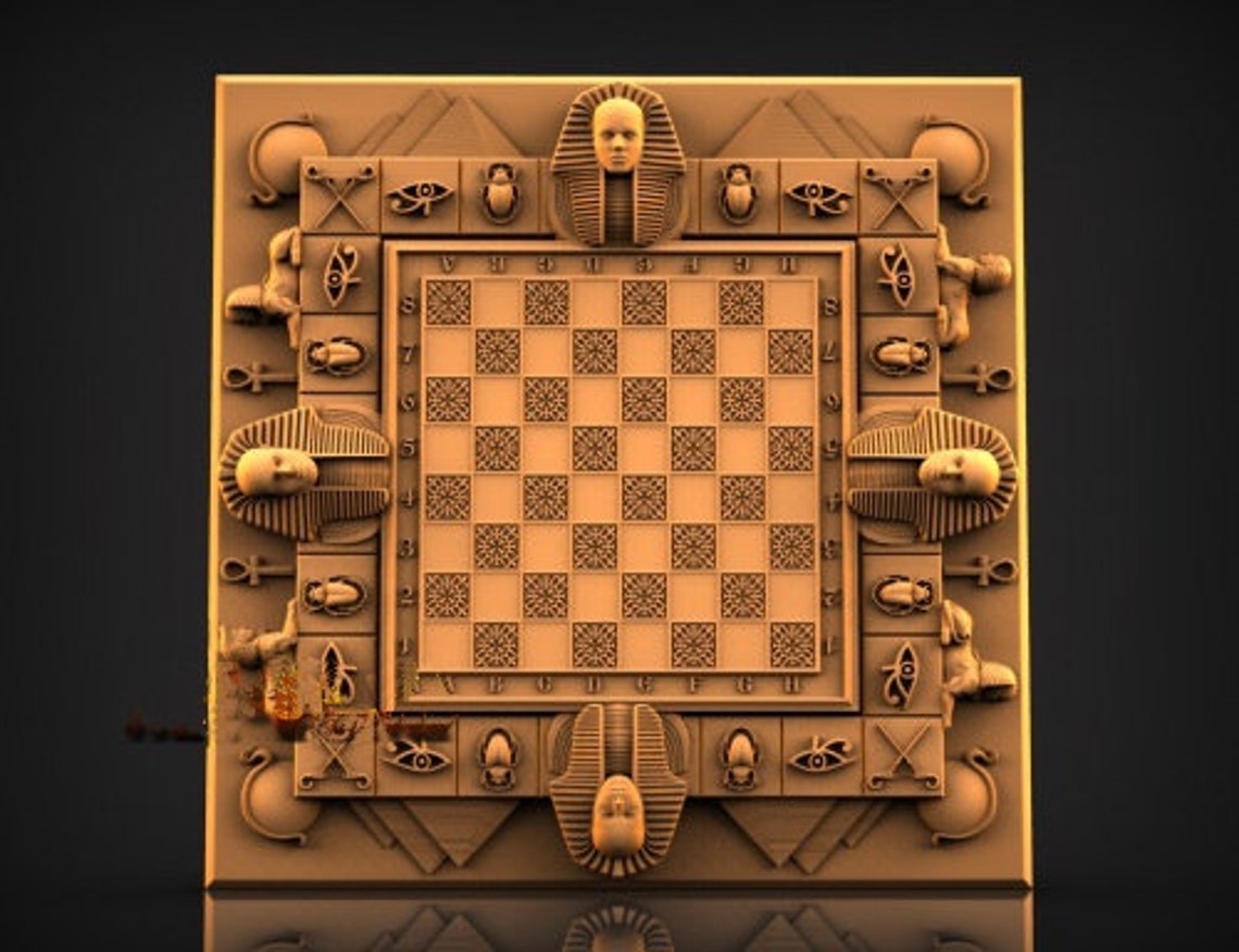 3d Chess Board Model-3d Stl Drawing Files for Cnc Machine-3d Printer-cnc Router Engraver,wood ...
