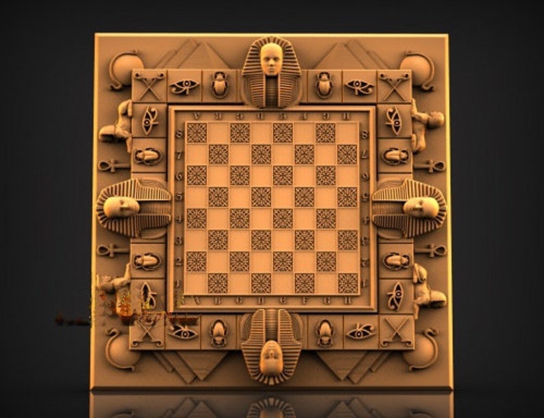 3d Chess Board Model-3d Stl Drawing Files for Cnc Machine-3d Printer-cnc Router Engraver,wood ...