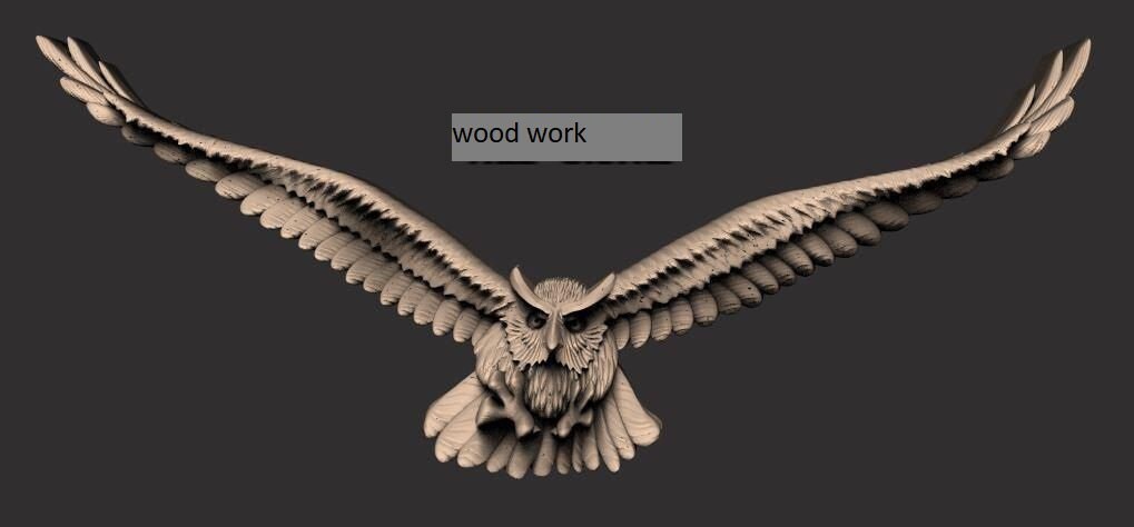 3d Stl Owl Relief Model-3d Stl Drawing Files for Cnc Machine-3d Printer-cnc Router Engraver,wood ...