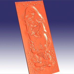 3d Fish Relief Panel Model-3d Stl Drawing Files for Cnc Machine-3d ...