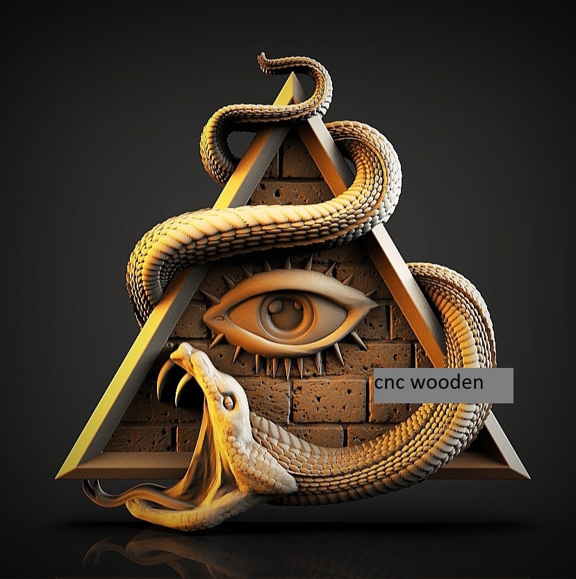 3d Fantastic Snake and Eye Relief Model-3d Stl Drawing Files for Cnc ...