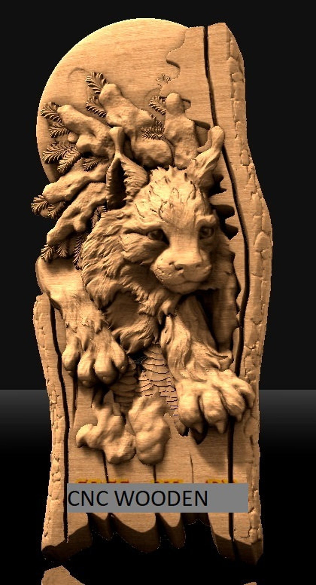 3d Forest Wolf Relief Model-3d Stl Drawing Files for Cnc Machine-3d Printer-cnc Router Engraver ...