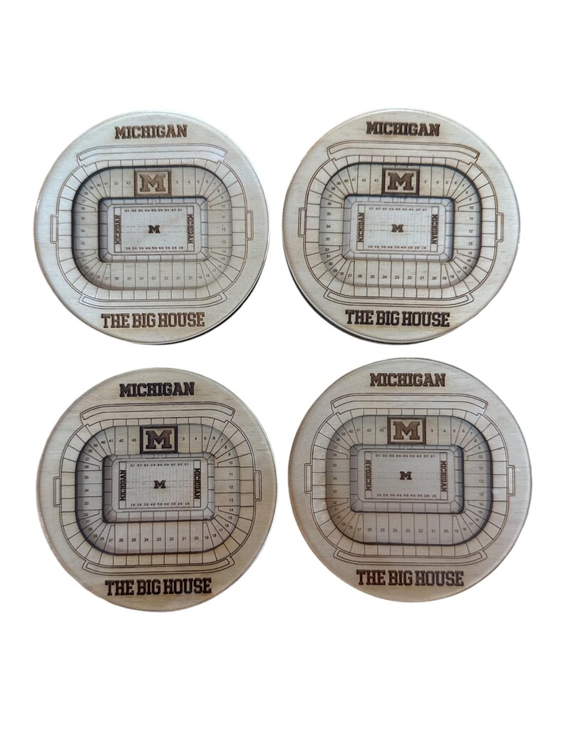 Custom 3D Laser Engraved Stadium Coasters - Etsy
