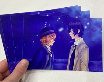 Bungou Stray Dogs Art Print / Soukoku Art Print / Dazai Osamu / Chuuya ...