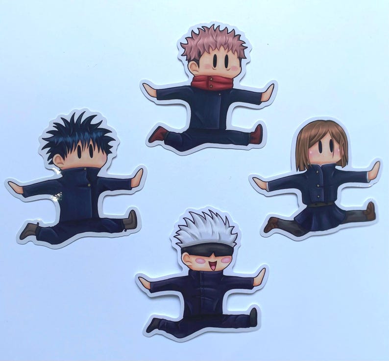 Jujutsu Jump Vinyl Stickers | Jjk | Gojo | Geto | Itadori | Megumi | Nobara | Choso | Maki ...