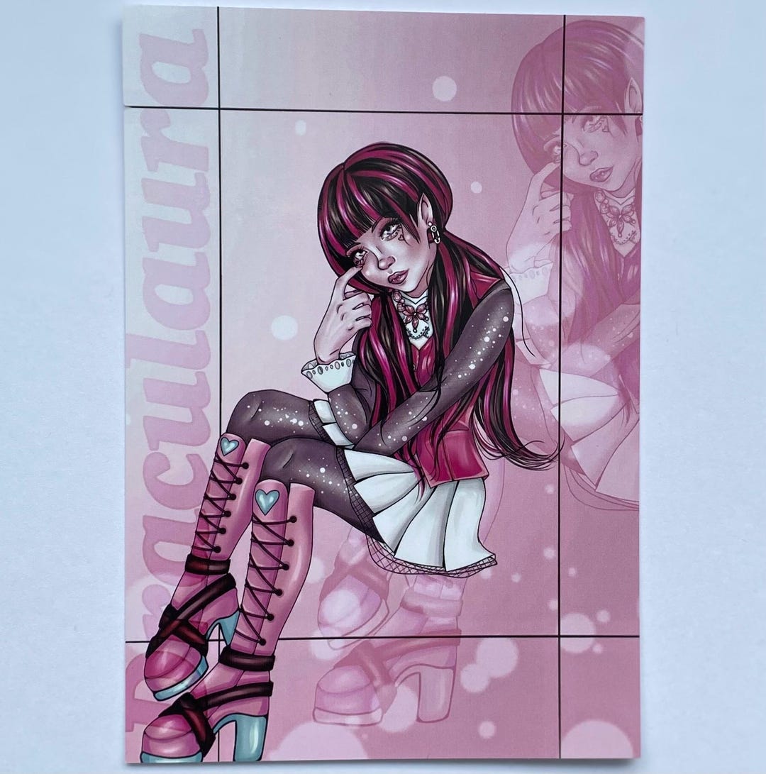 Vampire Ghoul Print | Monster | High School | Fangtastic - Etsy