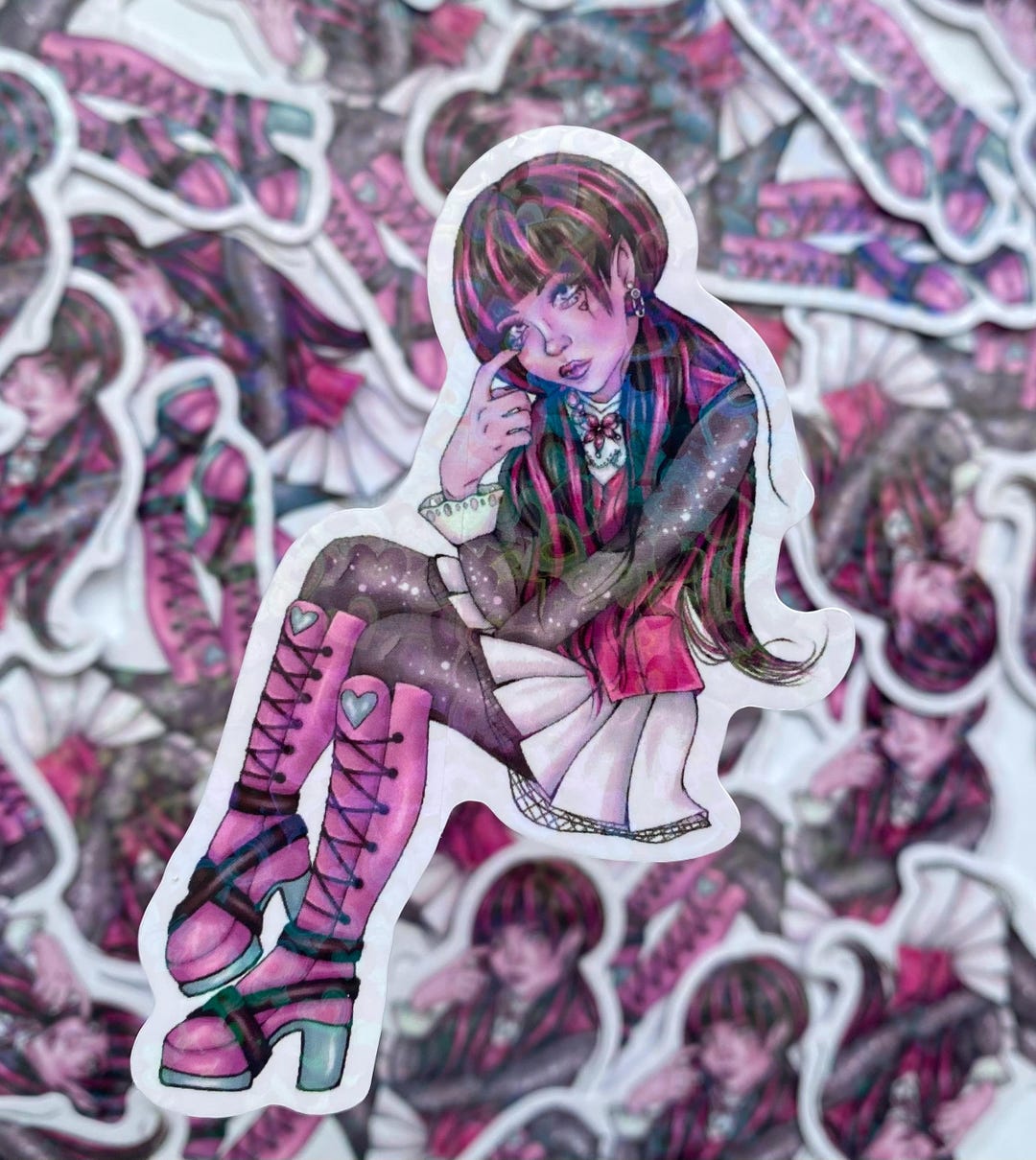 Vampire Ghoul Vinyl Sticker | Monster - Etsy