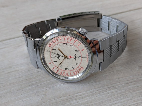 Vintage Luch quartz medical watch USSR, men watch Sov… - Gem