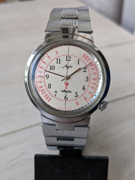 Vintage Luch quartz medical watch USSR, men watch Sov… - Gem