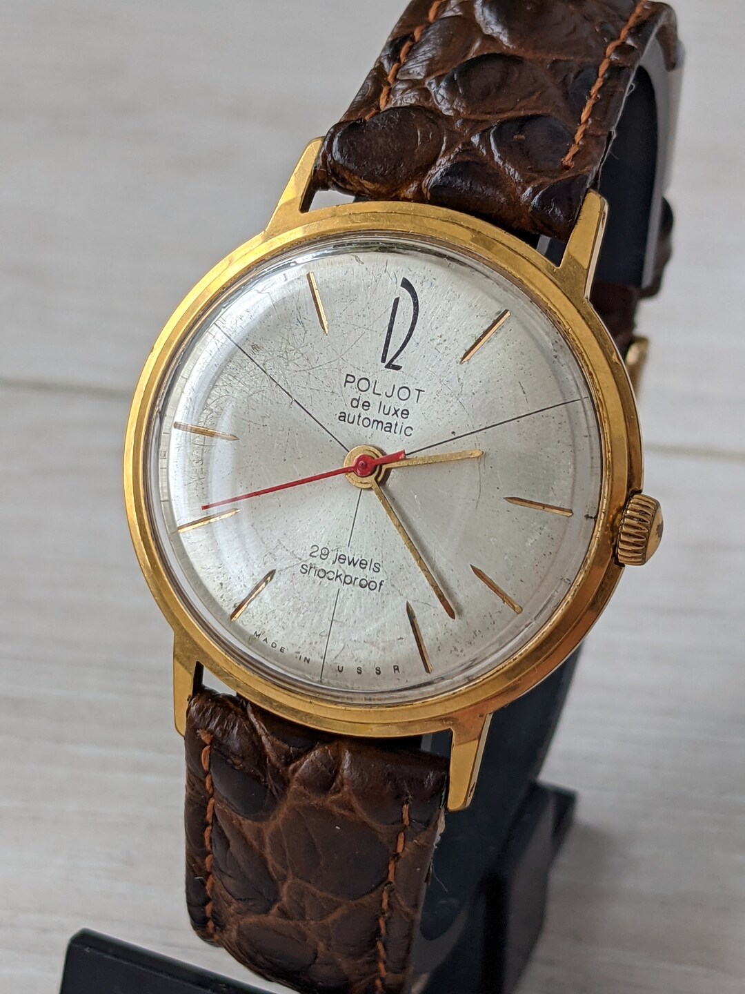 Vintage Poljot De Luxe Automatic 29 Jewels Gold Plated Au20 USSR - Etsy