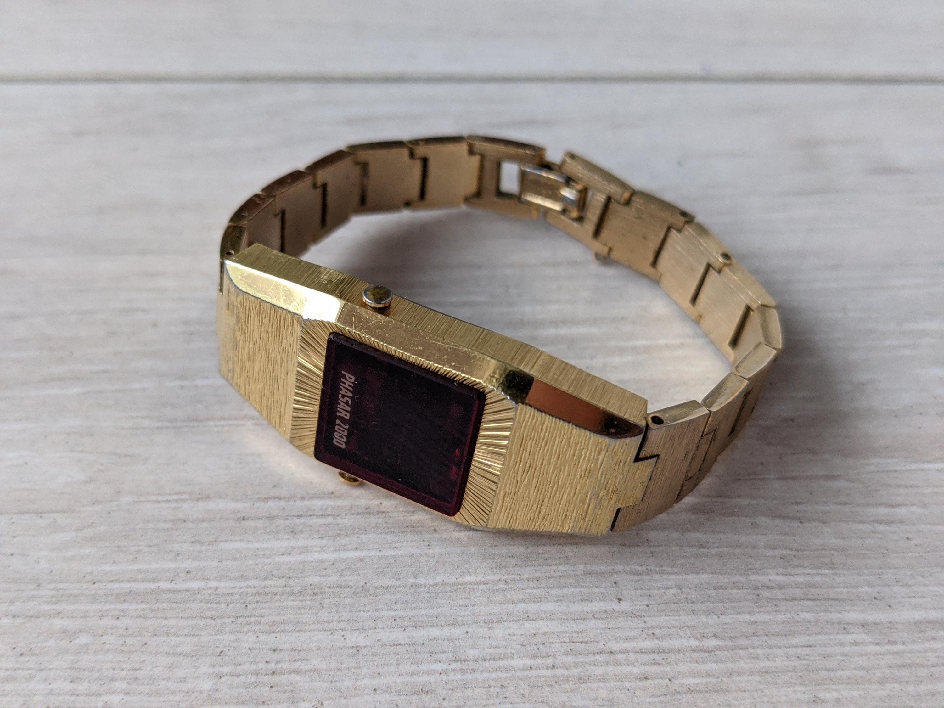 Vintage Phasar 2000 Women's Digital Quartz Dress Watch With Red LED ...