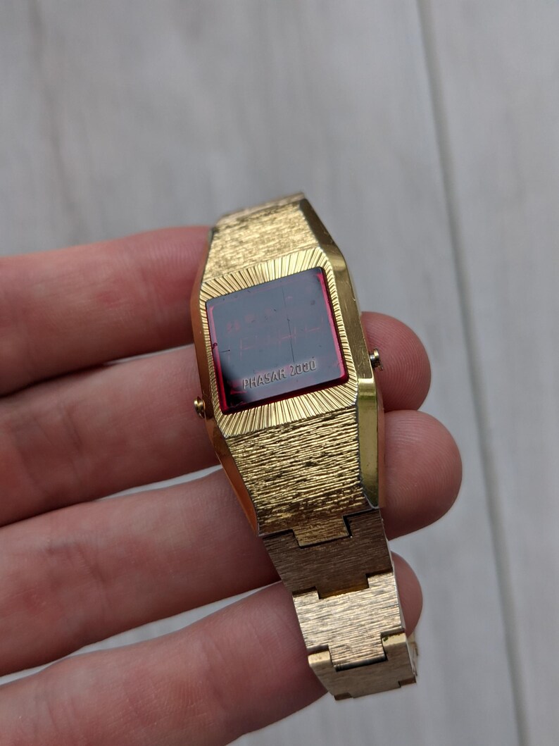 Vintage Phasar 2000 Women's Digital Quartz Dress Watch With Red LED ...