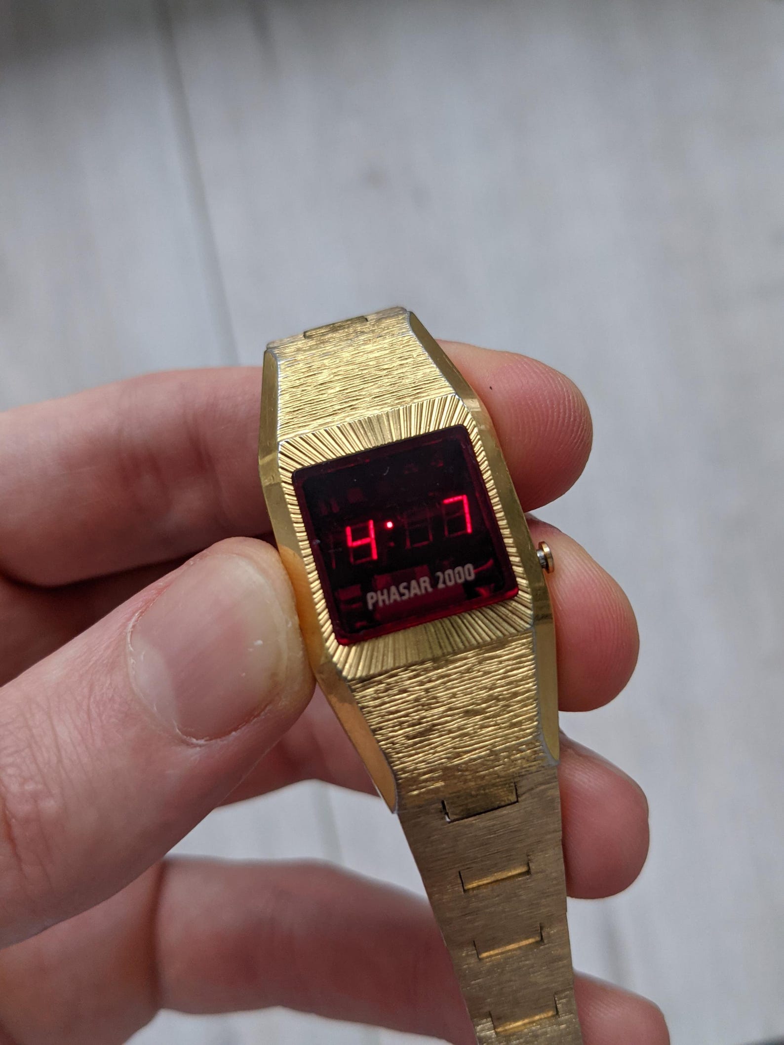 Vintage Phasar 2000 Women's Digital Quartz Dress Watch With Red LED ...