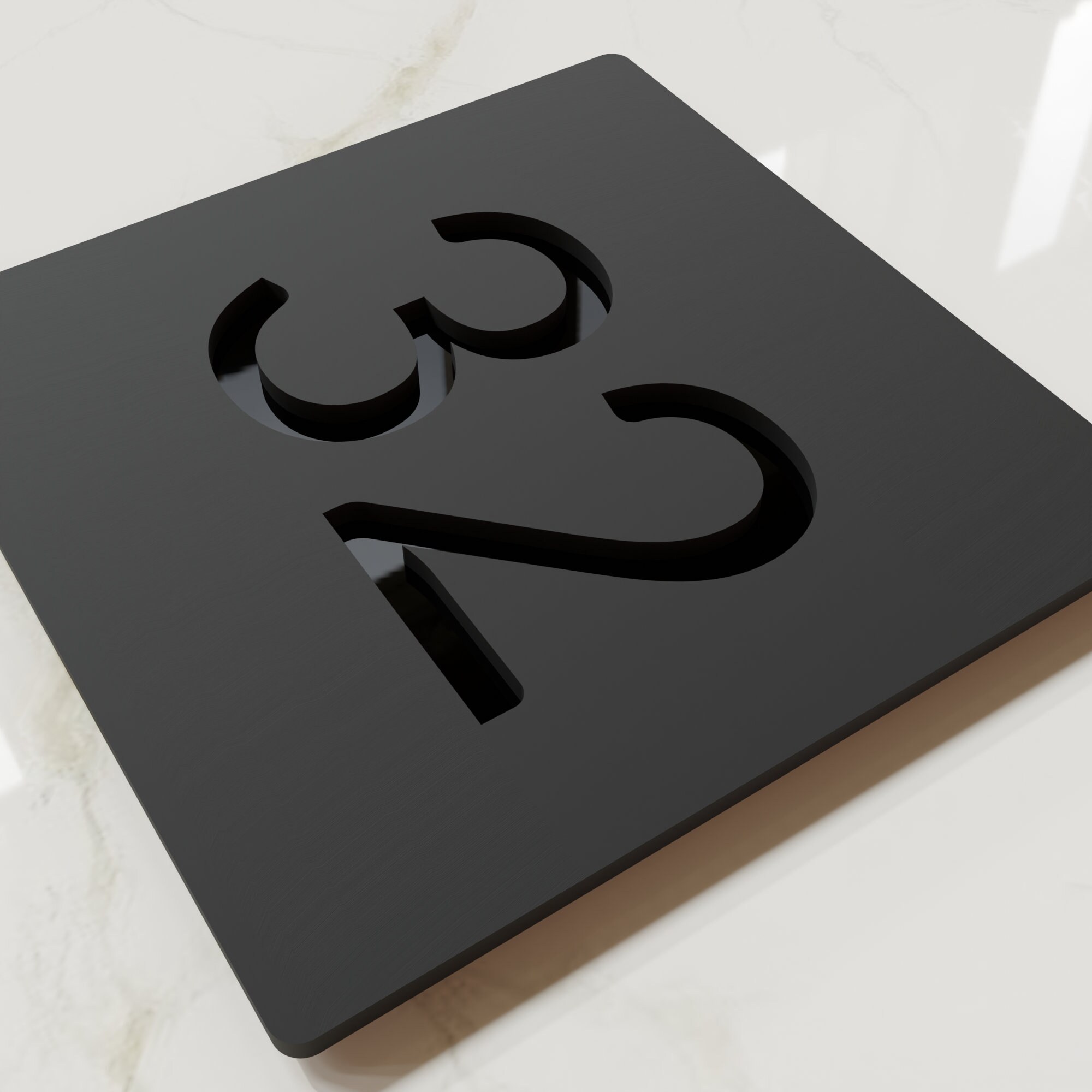 Números de puerta modernos, números de casa de acrílico negro mate ...