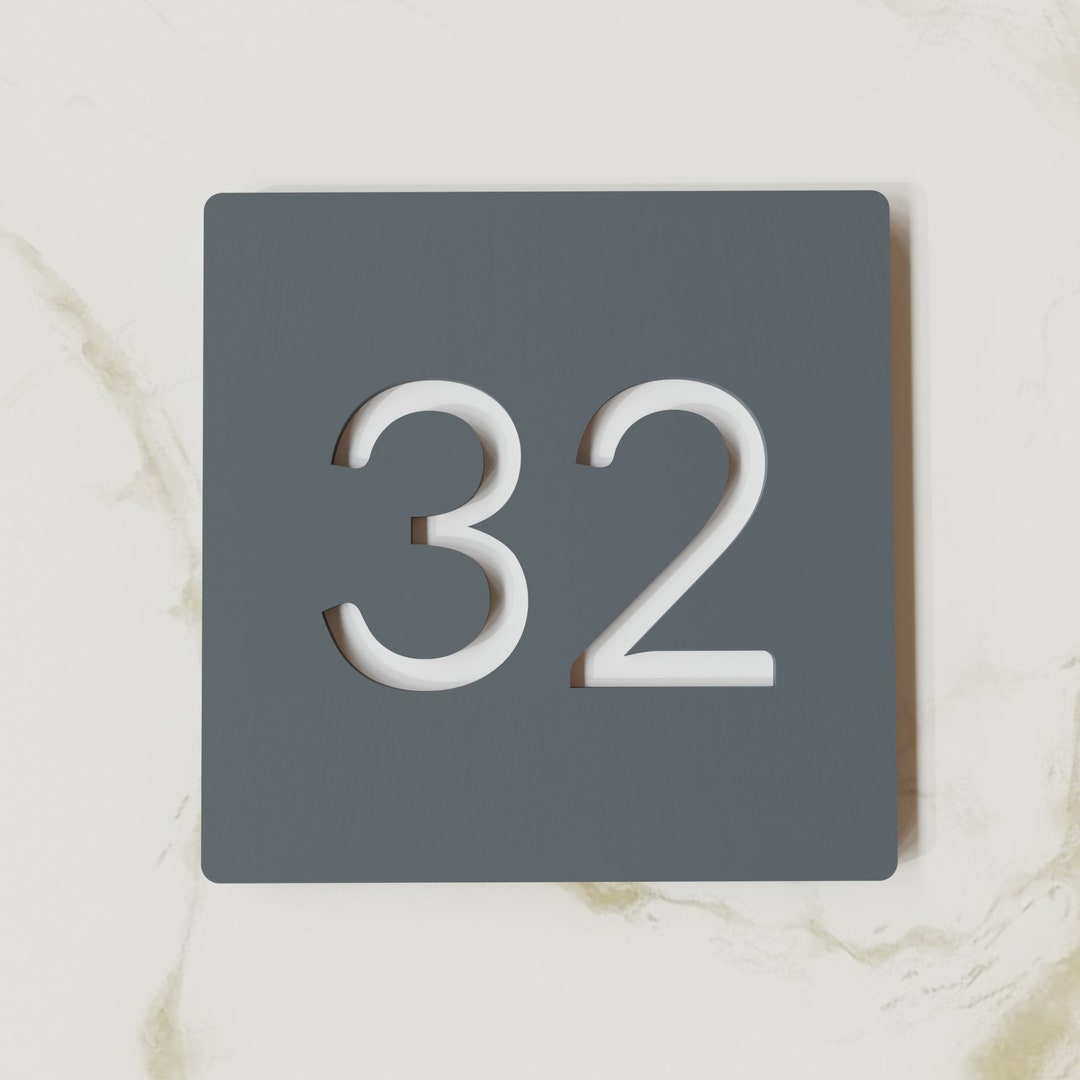 Anthracite Grey Number Plaque. Exam Room Numbers. Door Number - Etsy