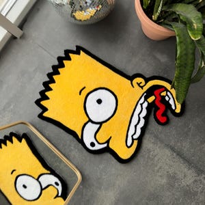 Bart Tufted Cartoon Character 3D Rug, Unique Custom Carpet Simpson - Etsy