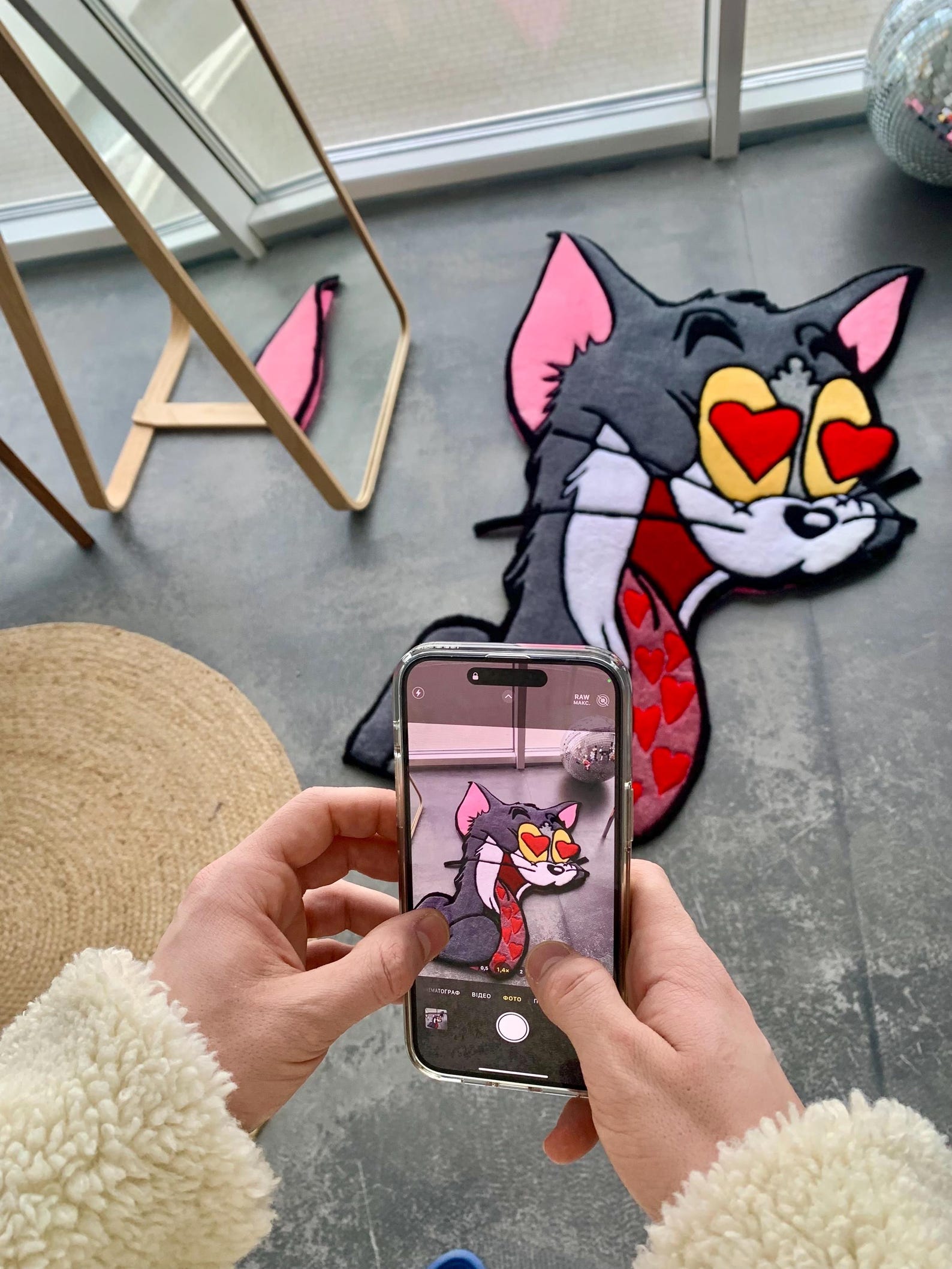 Tom Tufted Cartoon Character 3D Rug, Unique Custom Carpet - Etsy