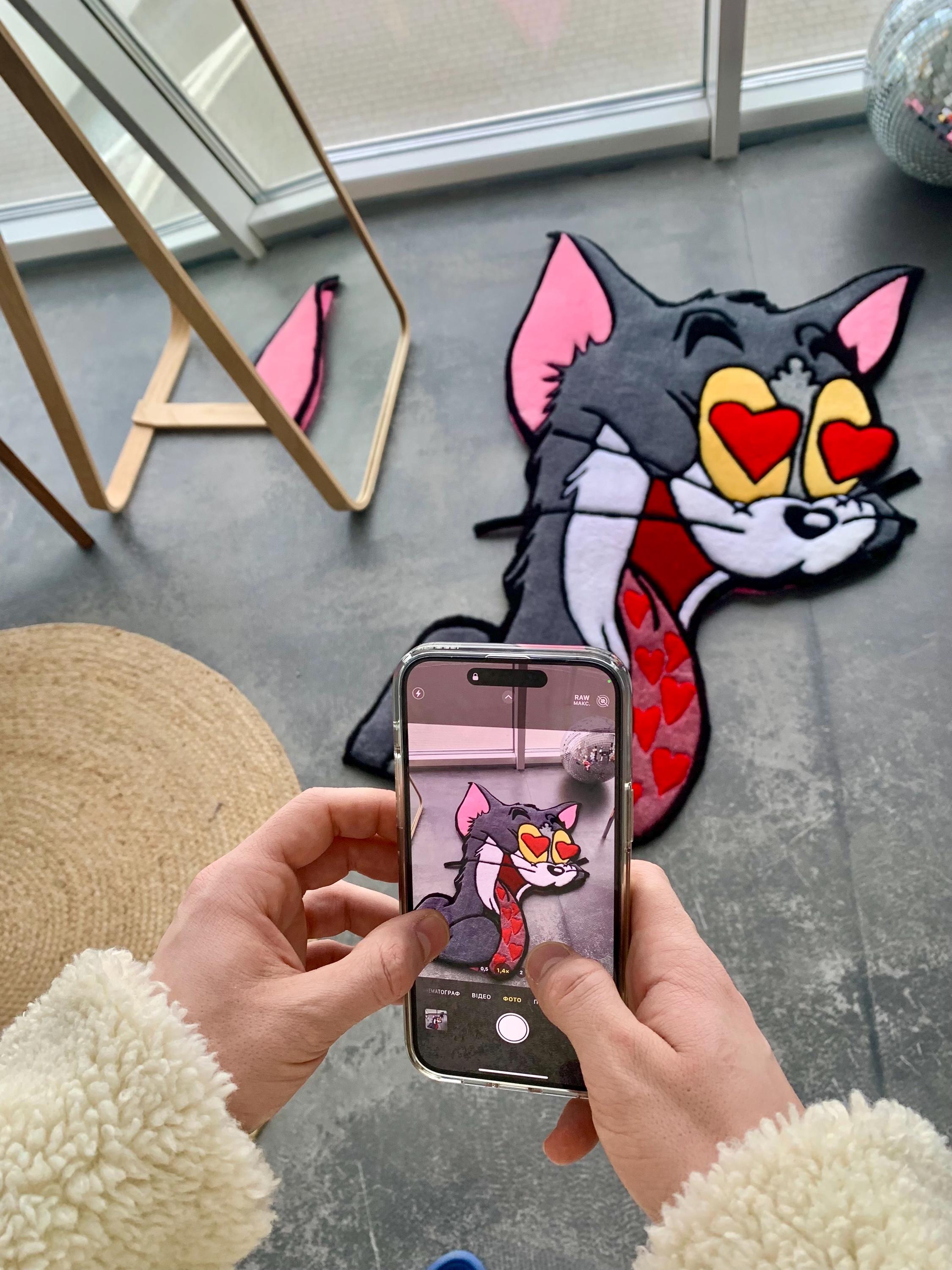 Tom Tufted Cartoon Character 3D Rug, Unique Custom Carpet - Etsy