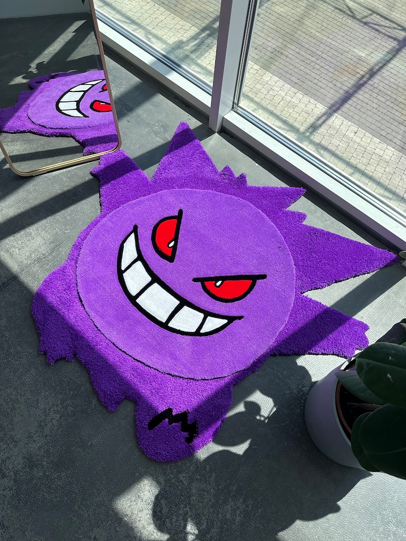 Gengar Tufted Fluffy 3d Skeleton Rug Tufting Carpet - Etsy
