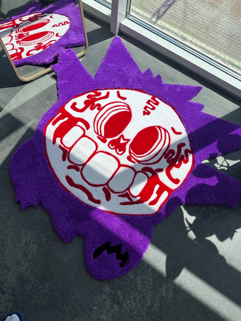 Gengar Tufted Fluffy 3d Skeleton Rug Tufting Carpet - Etsy