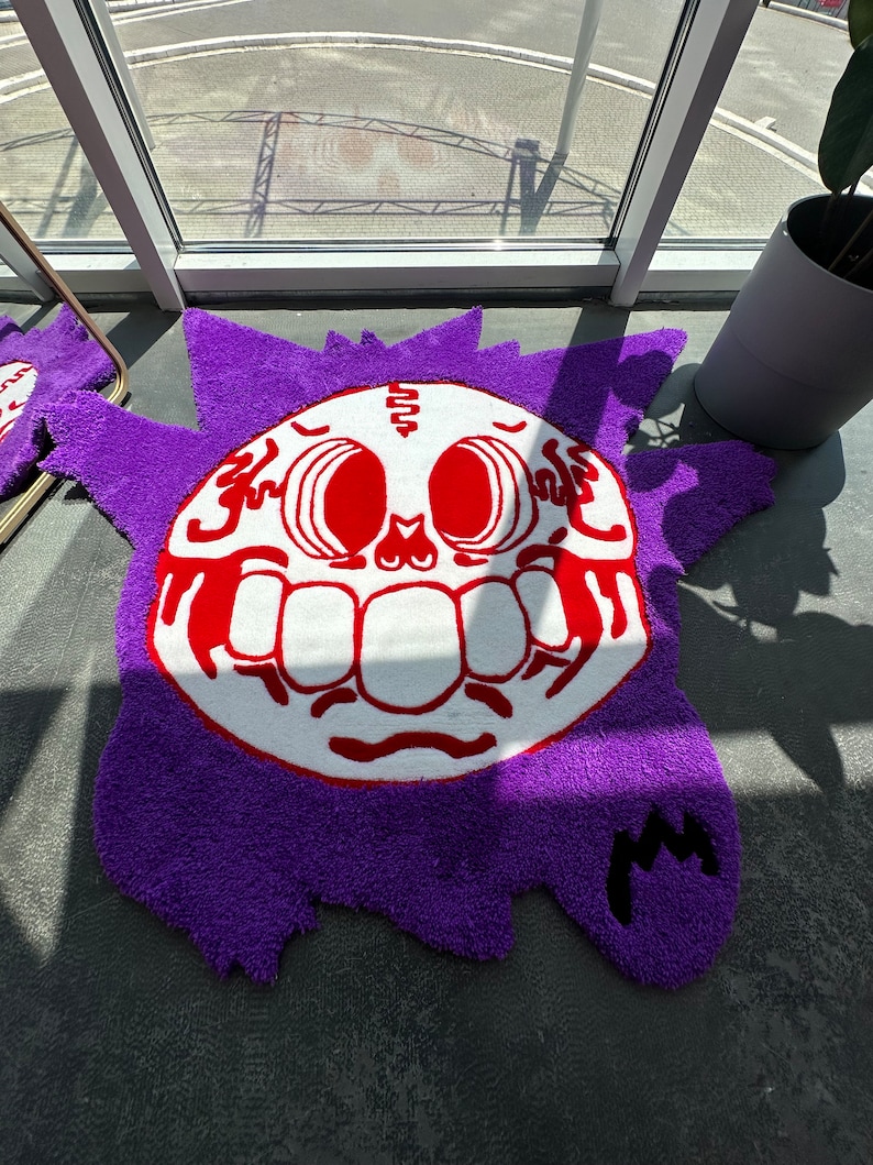 Gengar Tufted Fluffy 3d Skeleton Rug Tufting Carpet - Etsy