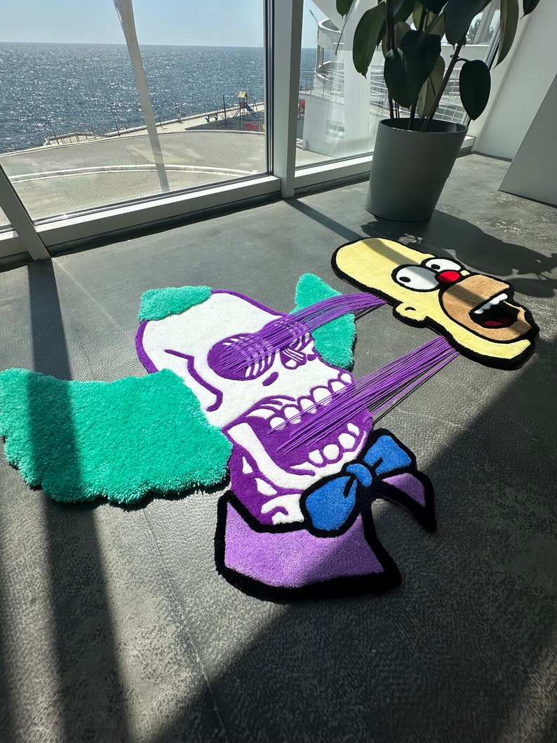 Cartoon Krusty Tufted Fluffy 3d Skeleton Rug Tufting Carpet - Etsy