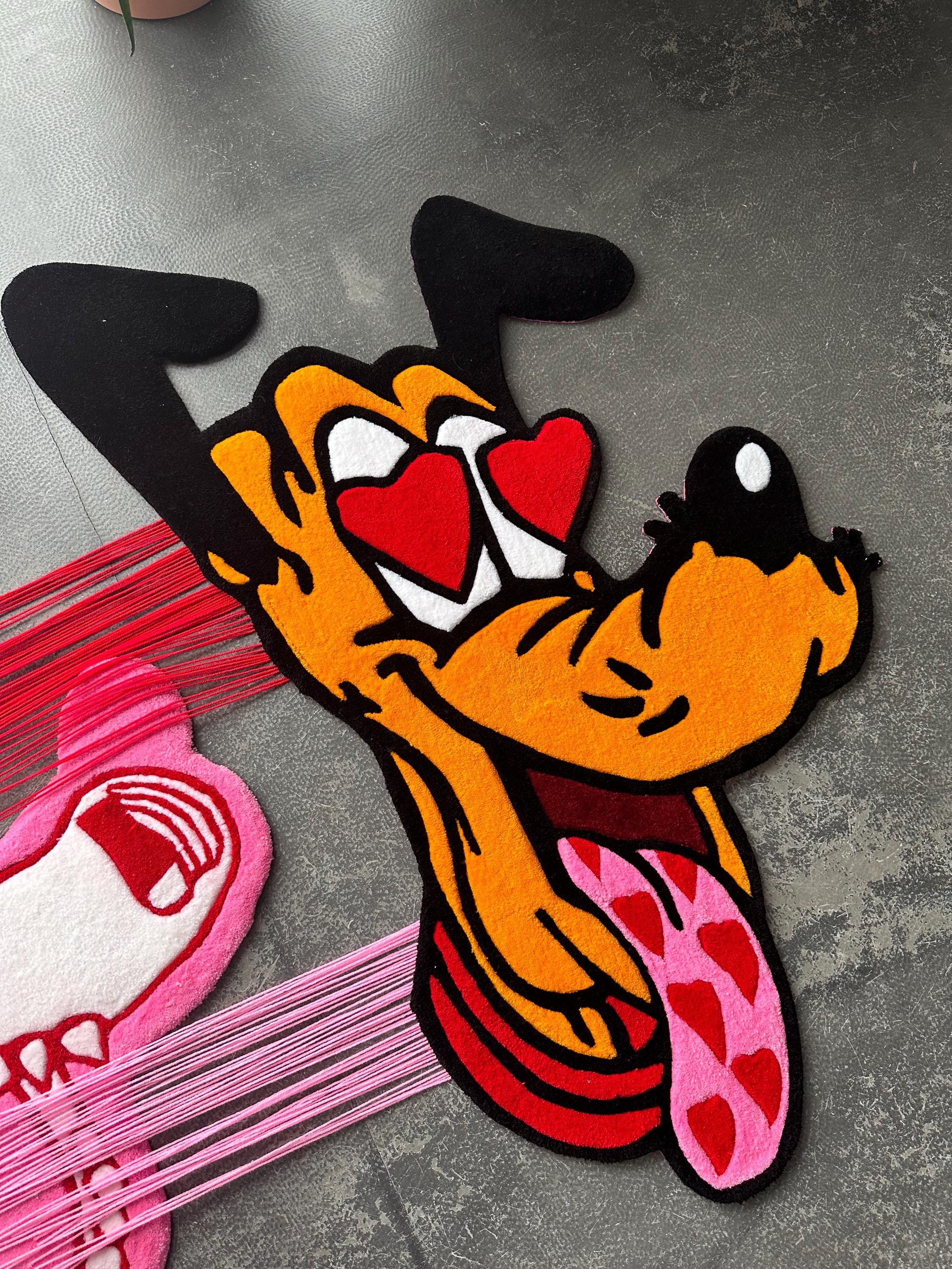 Pluto Tufted Cartoon Character 3D Rug, Unique Custom Carpet - Etsy