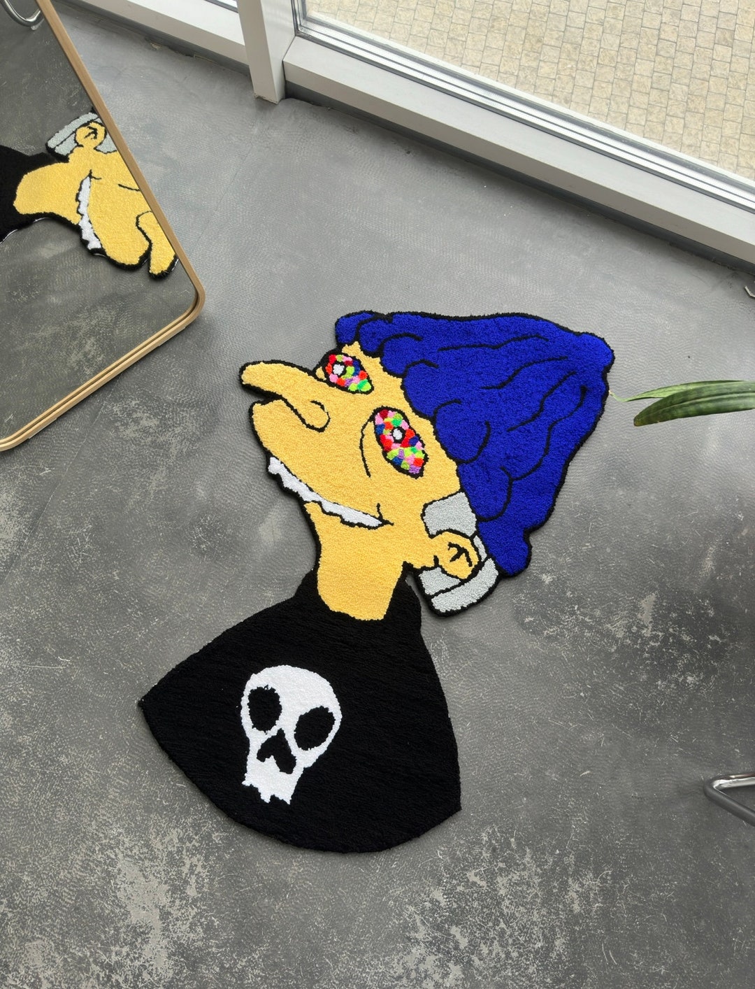 Mr. Burns Tufted Rug Cartoon Inspired Tufted Rug Cartoon - Etsy