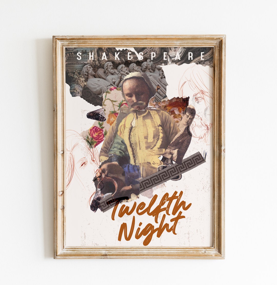 Shakespeare Twelfth Night Poster, Vintage Shakespeare Poster ...