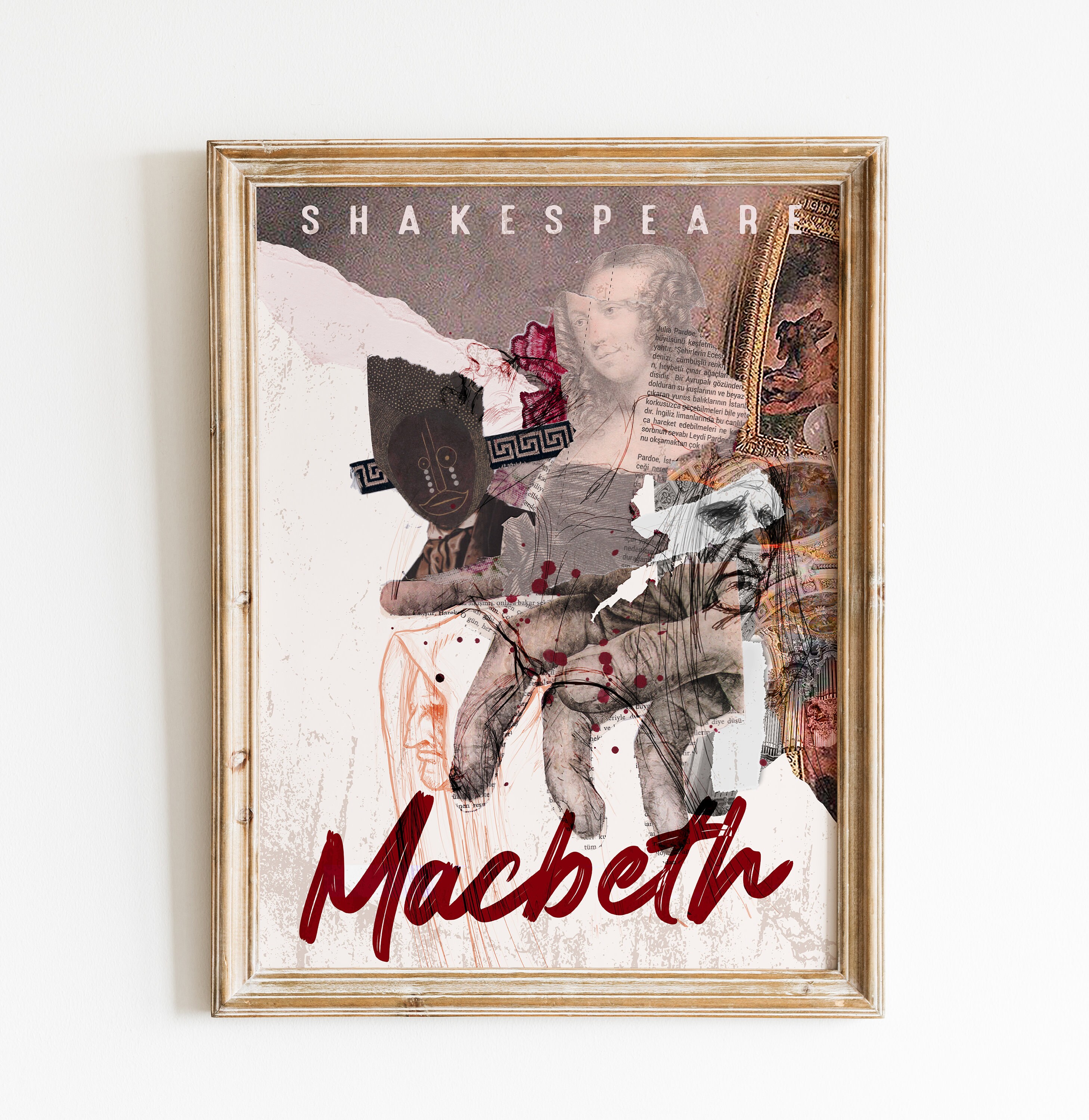 Shakespeare Macbeth Poster, Vintage Shakespeare Poster, Shakespeare ...