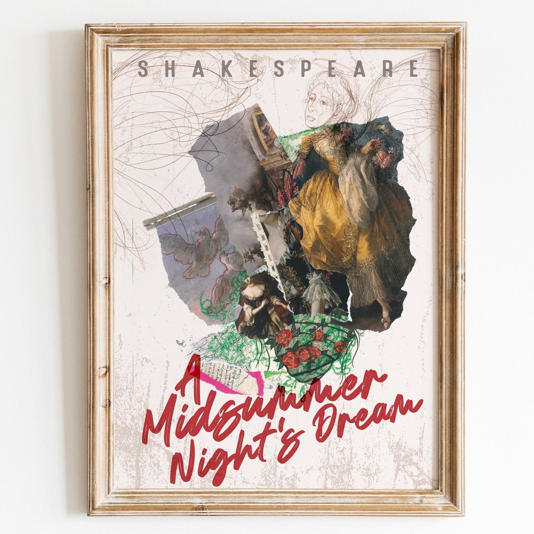Shakespeare a Midsummer Night's Dream Poster, Vintage Shakespeare ...