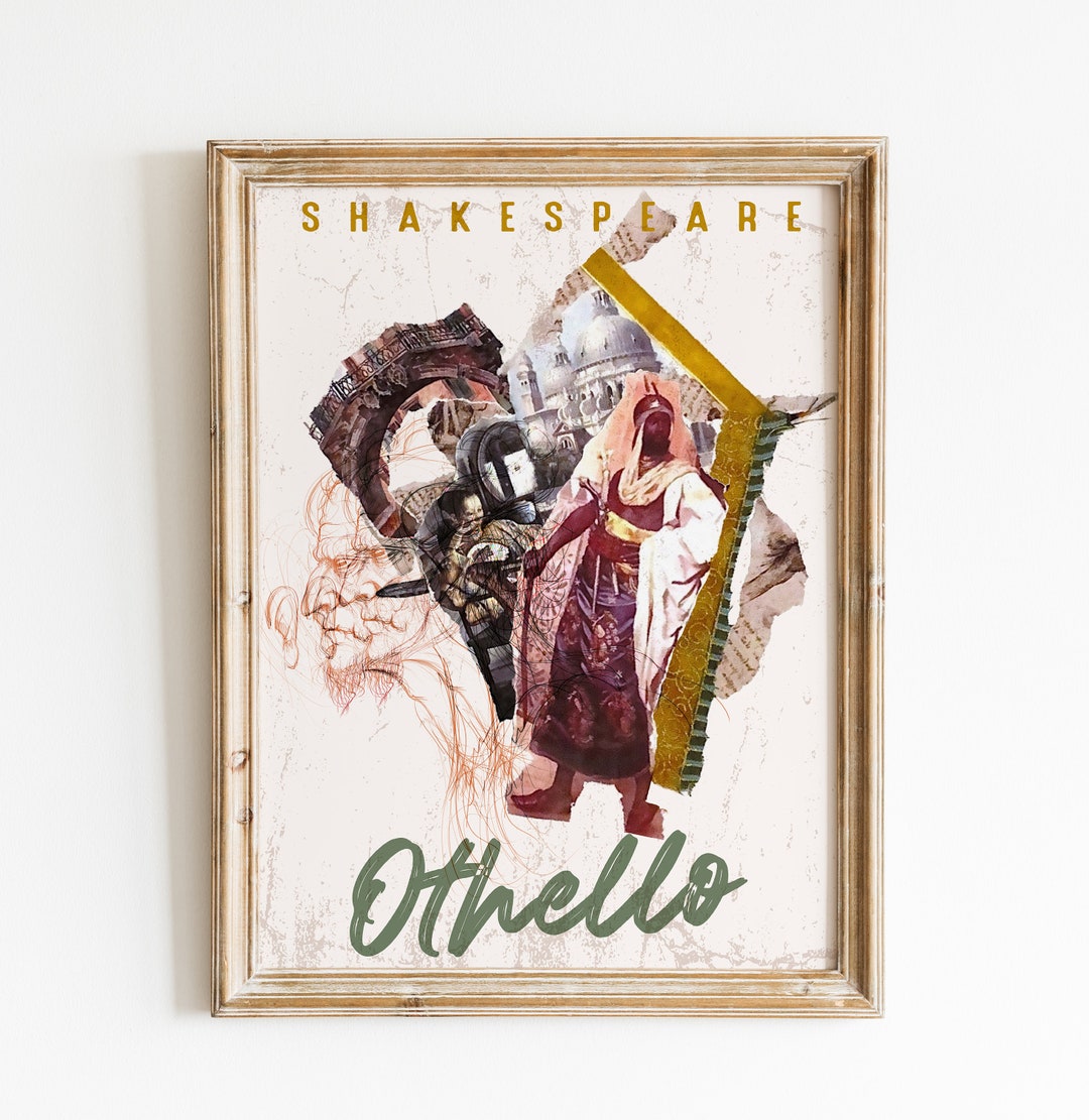 Shakespeare Othello Poster, Vintage Shakespeare Poster, Shakespeare ...