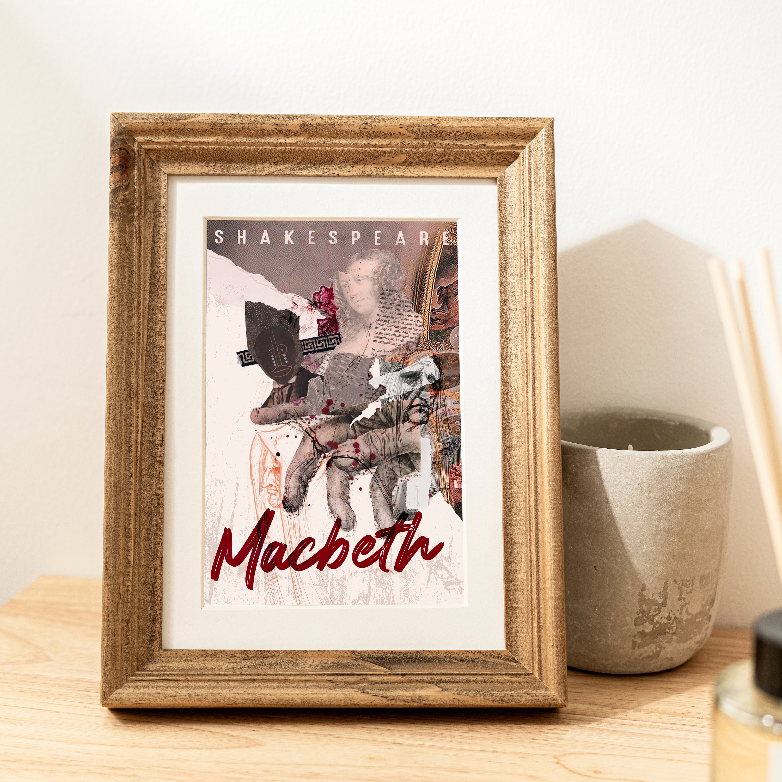 Shakespeare Macbeth Poster, Vintage Shakespeare Poster, Shakespeare ...