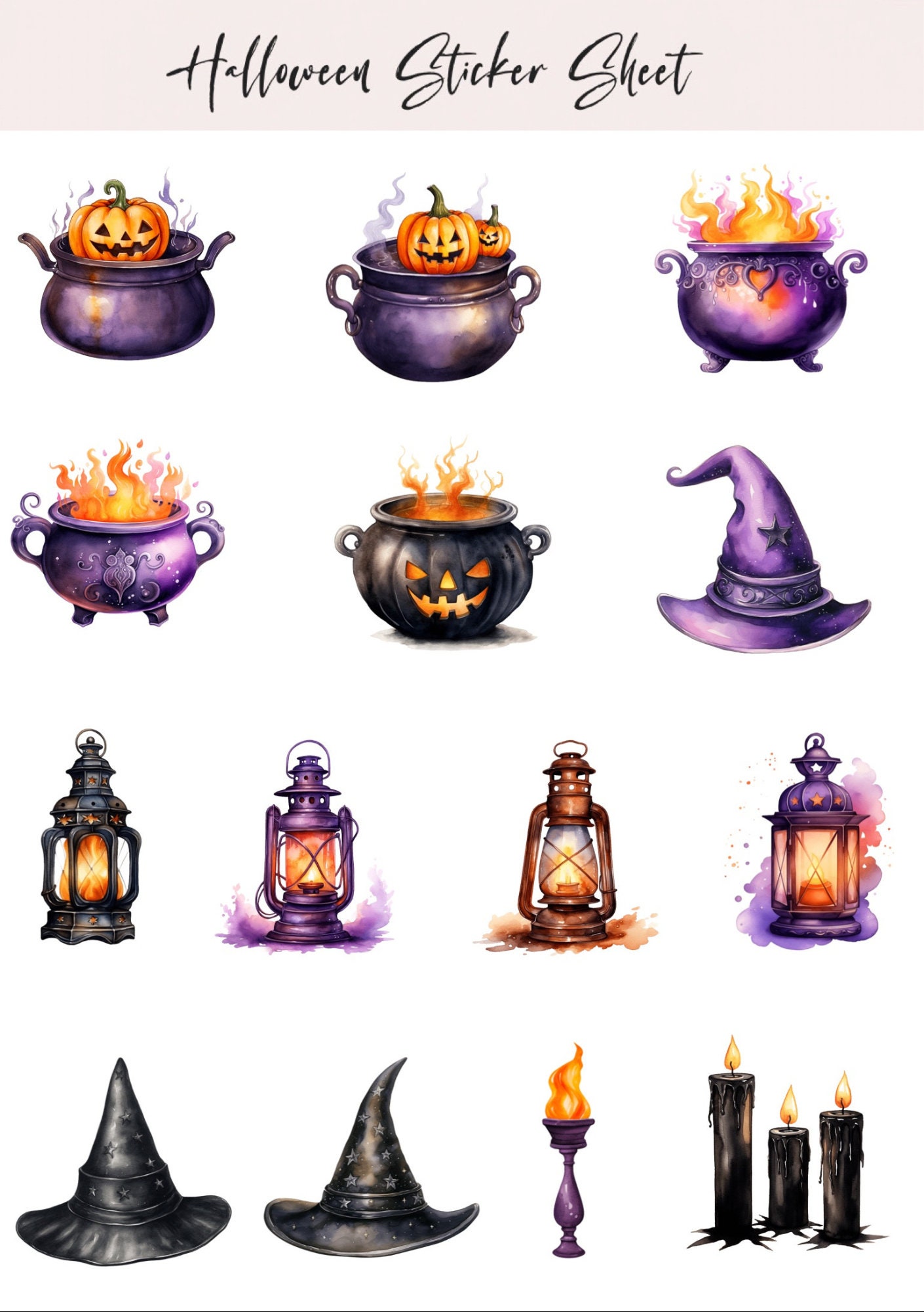 Halloween Trick or Treat | +300 Digital Stickers | Pre-cropped ...