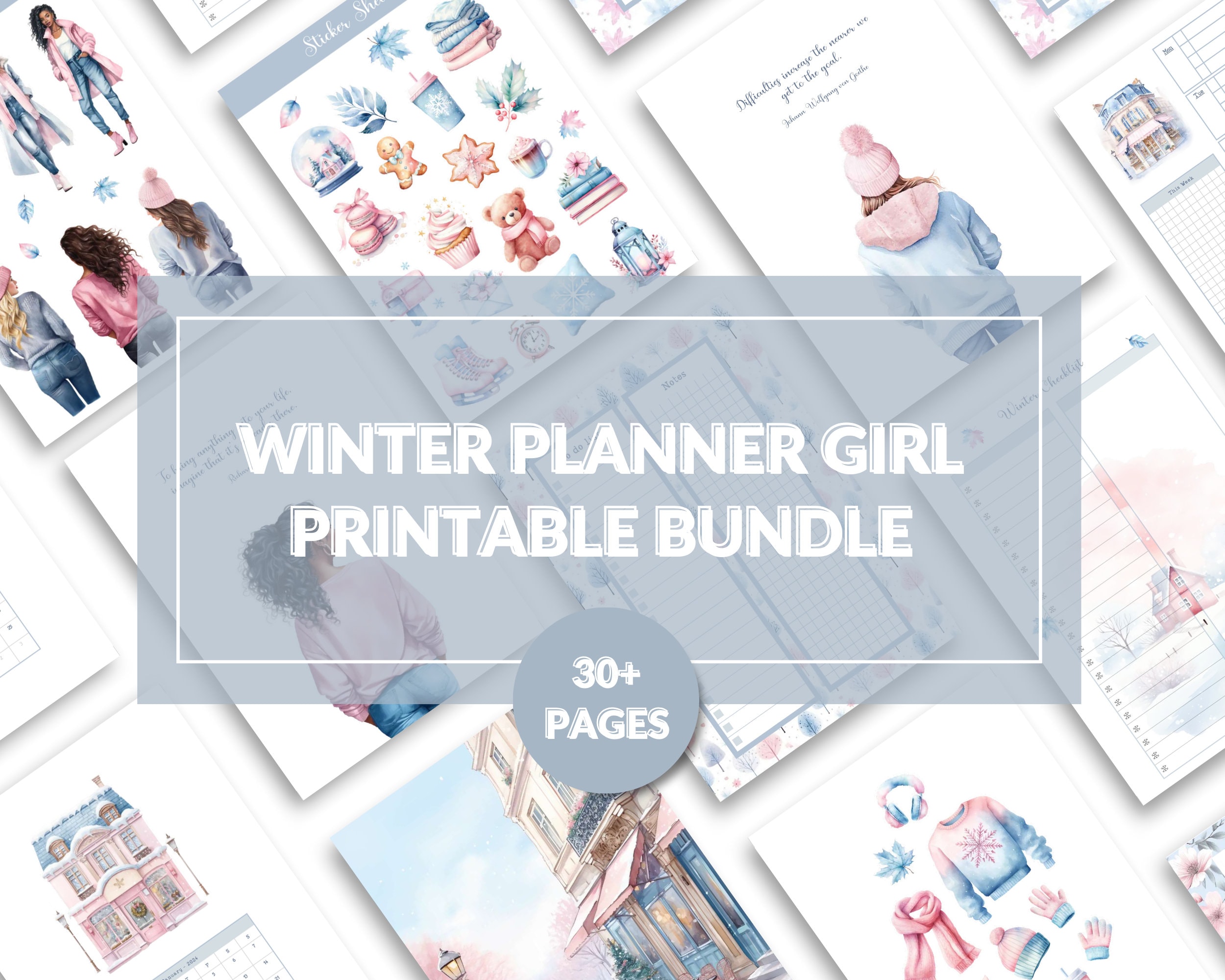 Winter Planner Girl Printable | Personal Life, Productivity, Self ...
