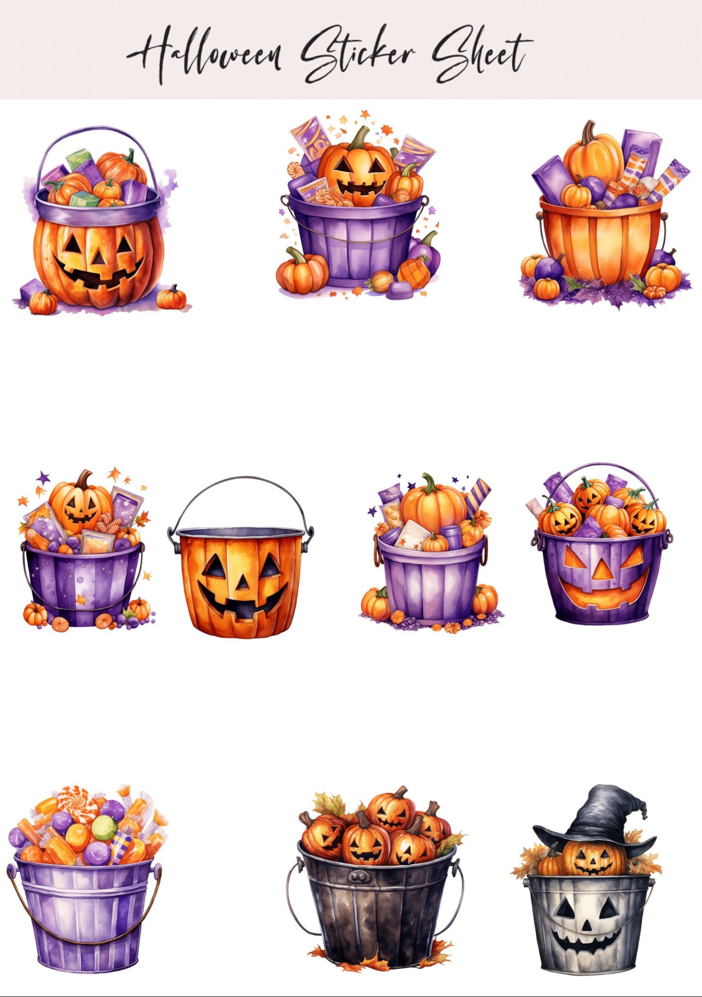 Halloween Trick or Treat | +300 Digital Stickers | Pre-cropped ...