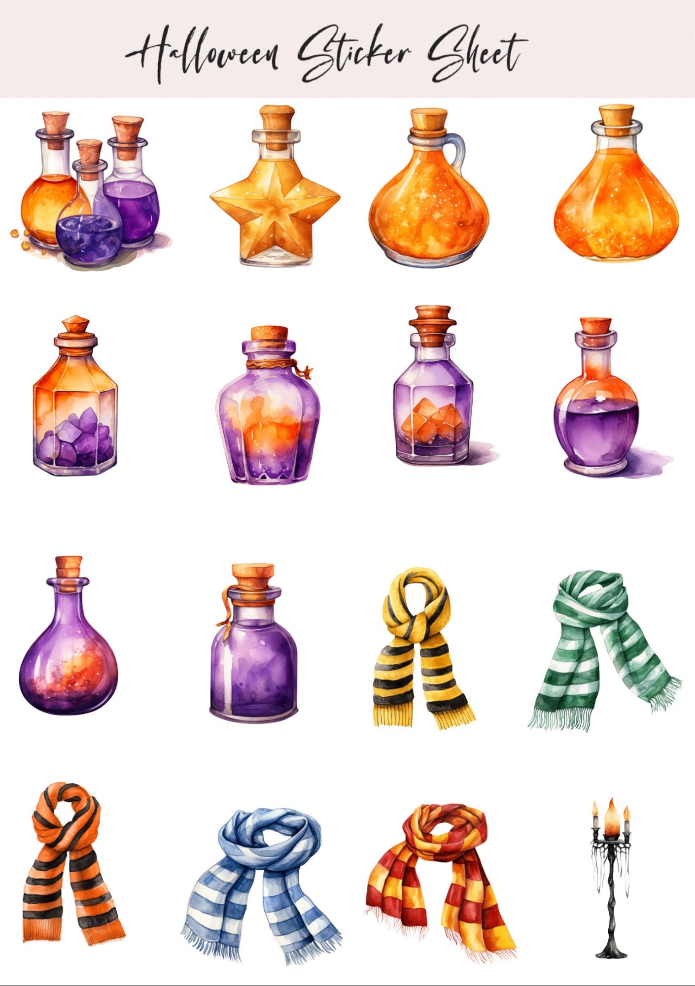 Halloween Trick or Treat | +300 Digital Stickers | Pre-cropped ...