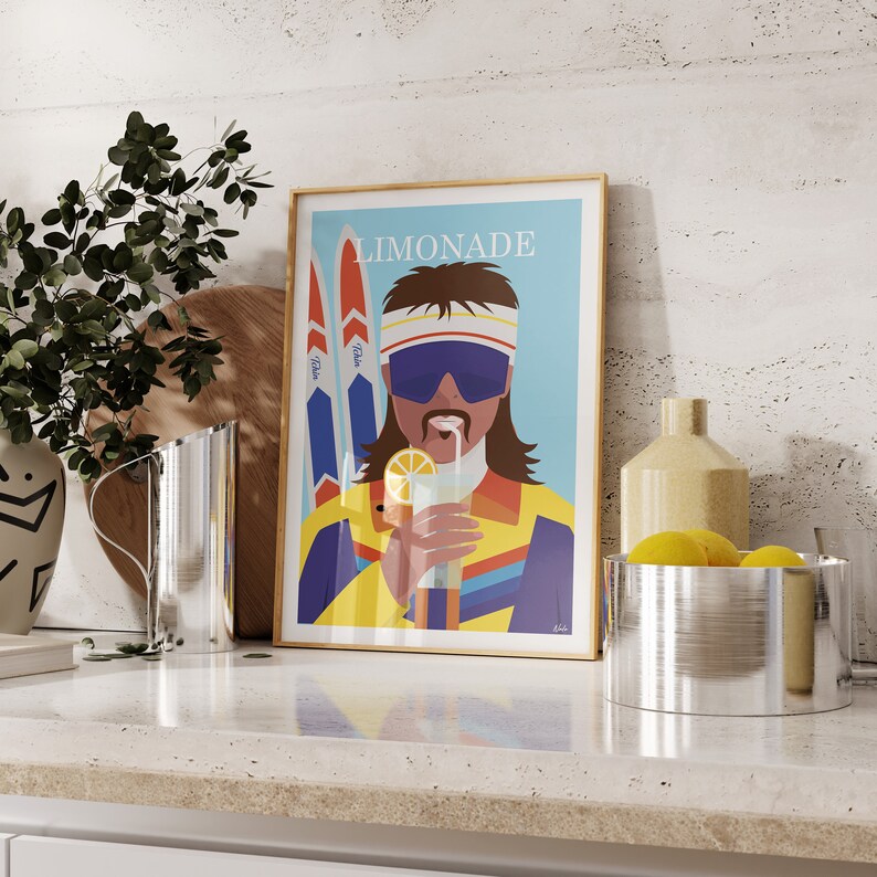 Lemonade Winter, Lemonade Wall Decoration, Lemon Poster, Retro 80s ...